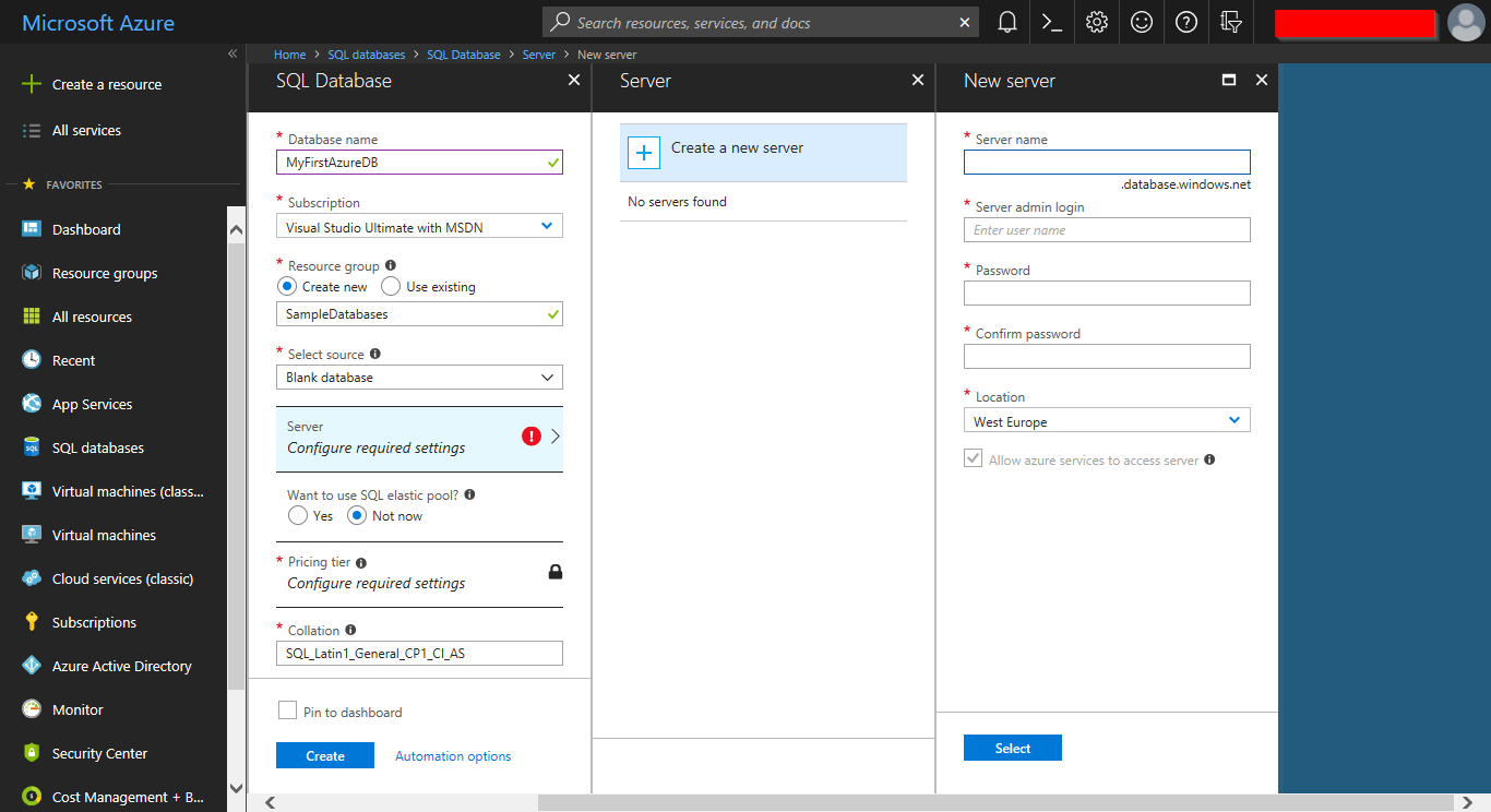 Learn Azure Sql Database Creating Your First Database Sqlnethub