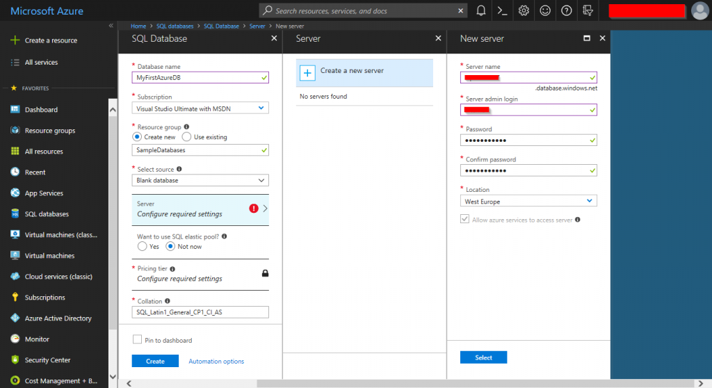 Learn Azure Sql Database Creating Your First Database Sqlnethub
